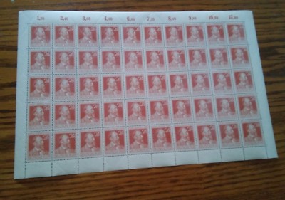 000 Full Sheet 50 Stamps Heinr v Stephan Germany Deutsche Post 24 | eBay