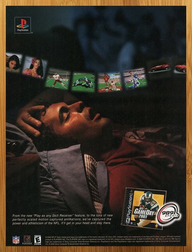 2000 NFL Gameday 2001 Playstation PS1 Vintage Print Ad/Poster Football ...