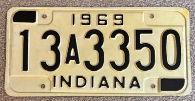 Indiana 1969 CRAWFORD COUNTY License Plate SUPERB QUALITY # 13A3350 | eBay