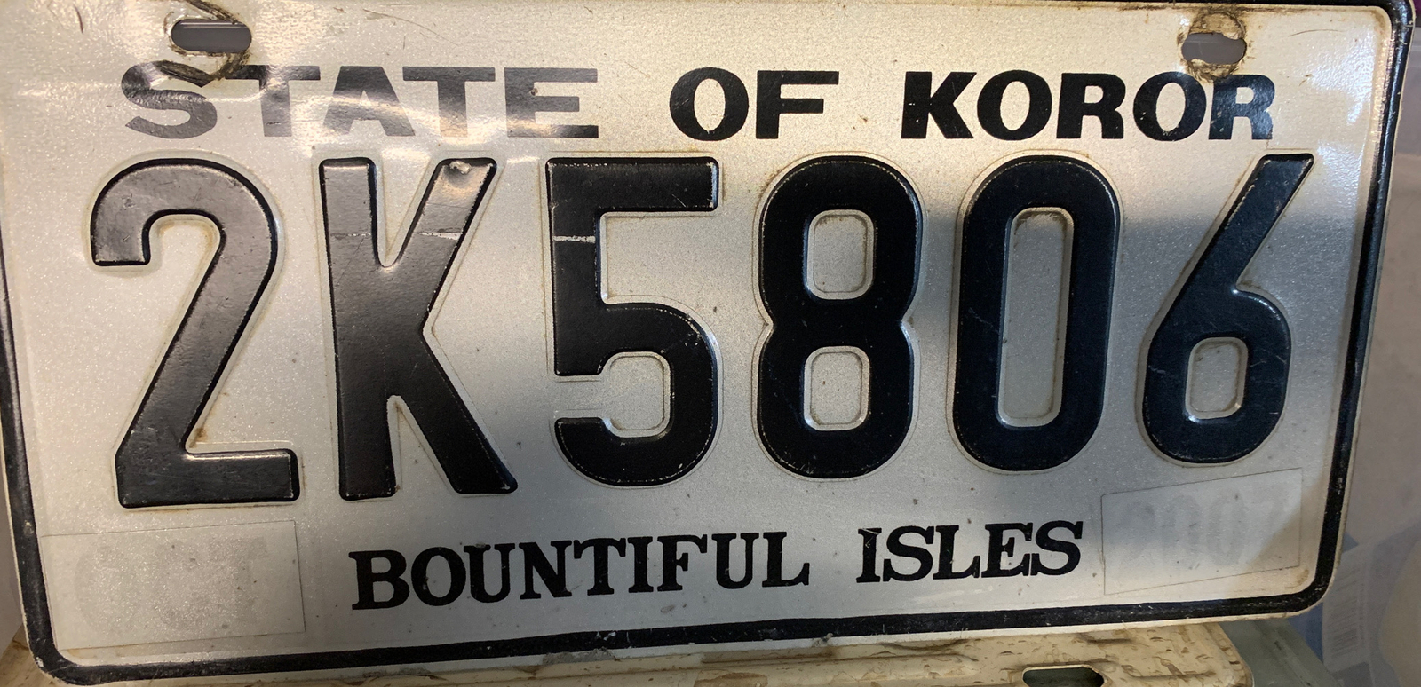 LICENSE PLATE LOT BLOWOUT: Palau STATE OF KOROR License Plate | eBay