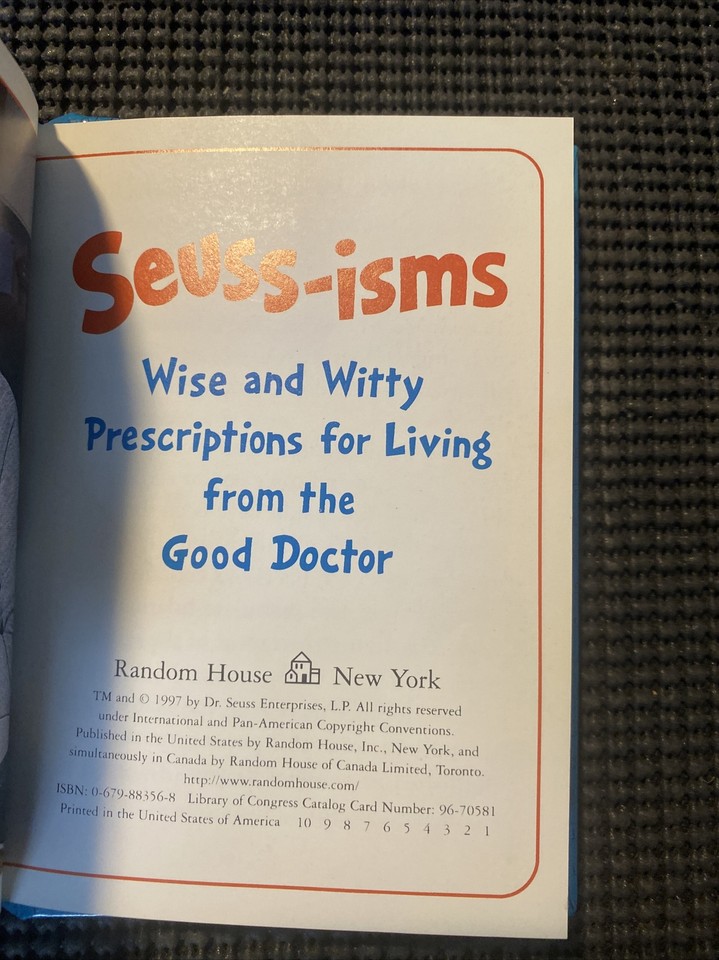 Seuss-isms, By Dr. Seuss, Mini Book, Hardcover | eBay