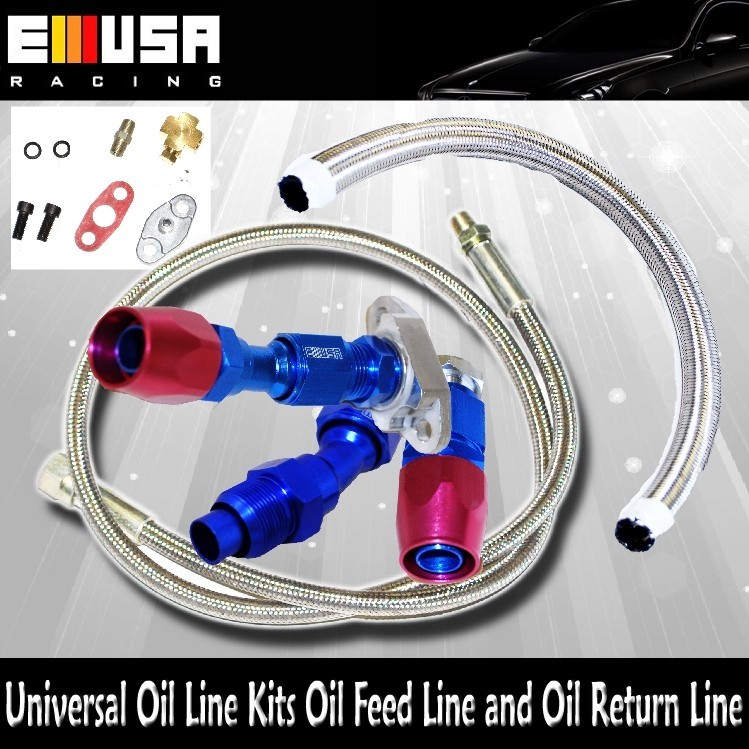 DIY Universal BLUE EMUSA GT45 Turbo Kit FMIC High Performance STAGE III ...