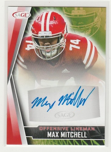 MAX MITCHELL 2022 SAGE RED SP AUTOGRAPH AUTO SIGNATURE RC ROOKIE A-MM1 ...