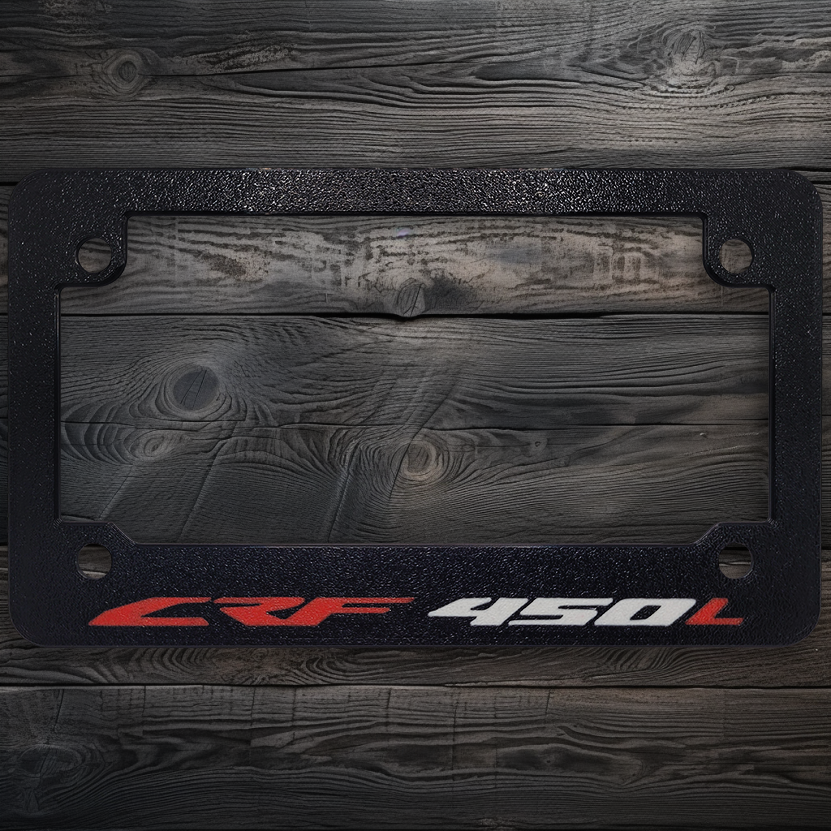 For Honda CRF 450L Textured Motorcycle License Plate Frame (ALL YEARS ...