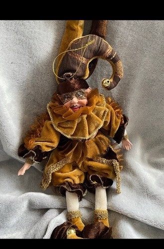Court Jester Doll Large Cloth Ornament | Christmas Masquerade Theme | eBay