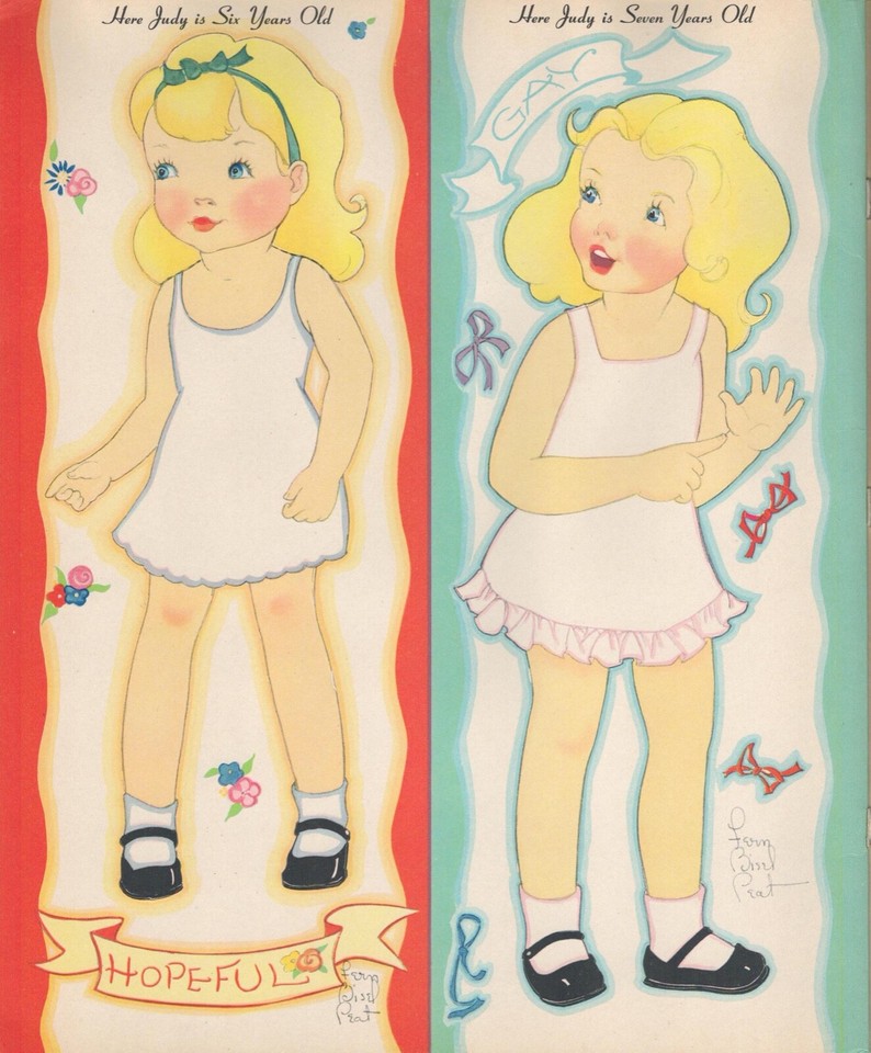 VINTAGE 1941 8 AGES JUDY PAPER DOLL CUTE ORIG SIZE UNCUT REPOR READ ALL ...