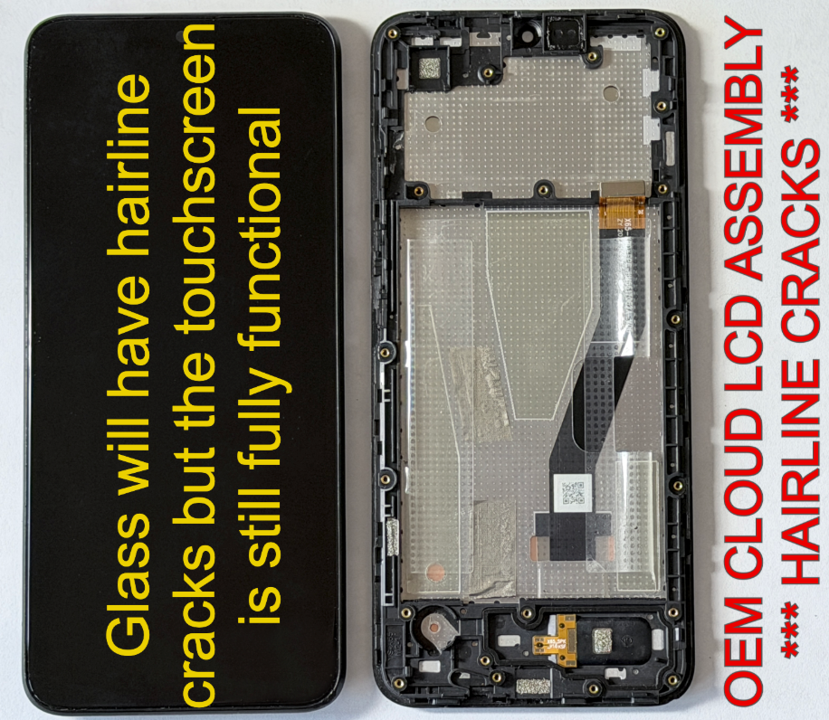 Cloud Mobile C8 LCD Display LCD Screen Digitizer Frame OEM *CRACKS ...