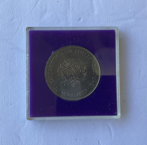 Queen Elizabeth II Silver Wedding Crown Commemorative Coin, 1947-1972 ...