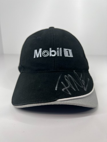 Mobil Oil 1 One cap hat adult adjustable ones size fits most black grey ...