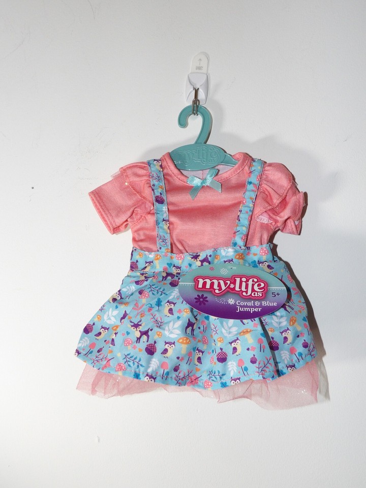 My Life 18" Doll Clothes Coral & Blue Jumper Deer Owl Tuille New | eBay