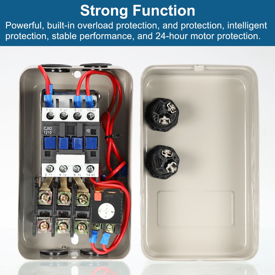 3 Phase Electrical Switch Box 380V 4KW 5HP Magnetic Electric Motor ...