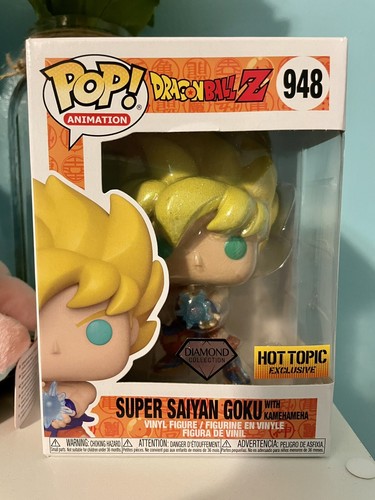 FUNKO POP DBZ SUPER SAIYAN GOKU WITH KAMEHAMEHA #948 DIAMOND HOT TOPIC ...