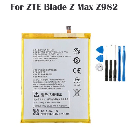 For ZTE Blade Z Max Z982 Replacement Battery Li3940T44P8h937238 Tools ...