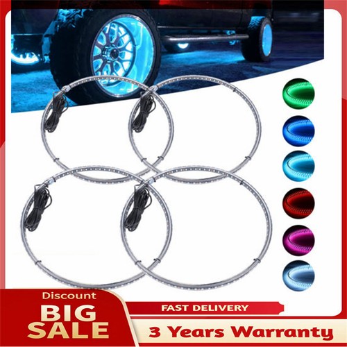 4x17.5'' RGB Double Row LED Wheel Lights For Car Truck Bluetooth | eBay