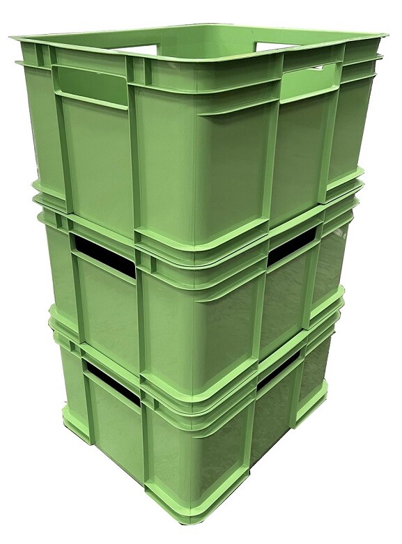 Unibox Industrial Stacking Recycled Plastic Storage Boxes Containers 3 ...