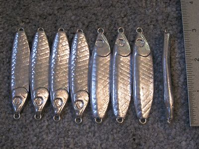 8 fishing bulk wobble fish jigs lures 2oz herring jigging spoons no ...