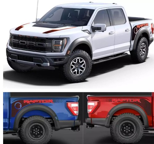 Car Hood Sticker Trunk Stripe For Ford Raptor 2022 2023 Bed Box Decal ...