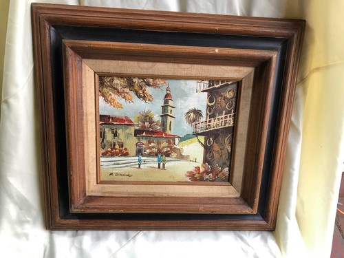 Vintage Oil Painting R. Birchard Impressionism Signed 15”x18” | eBay