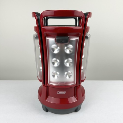 Red Coleman Quad Lantern 190 Lumens Camping Light Detachable Lights EUC ...