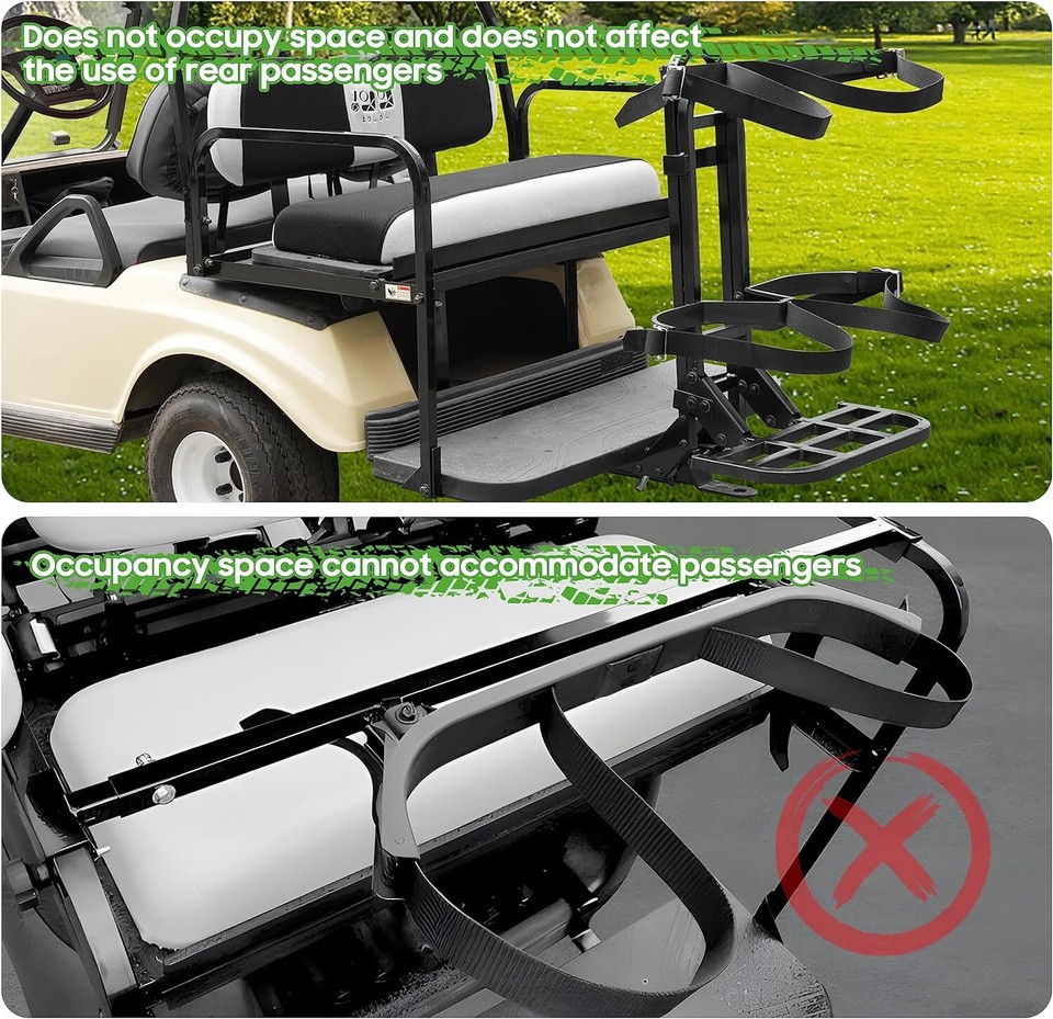 Golf Cart Bag Holder Rack for Yamaha EZGO TXT RXV Club Car DS Precedent ...