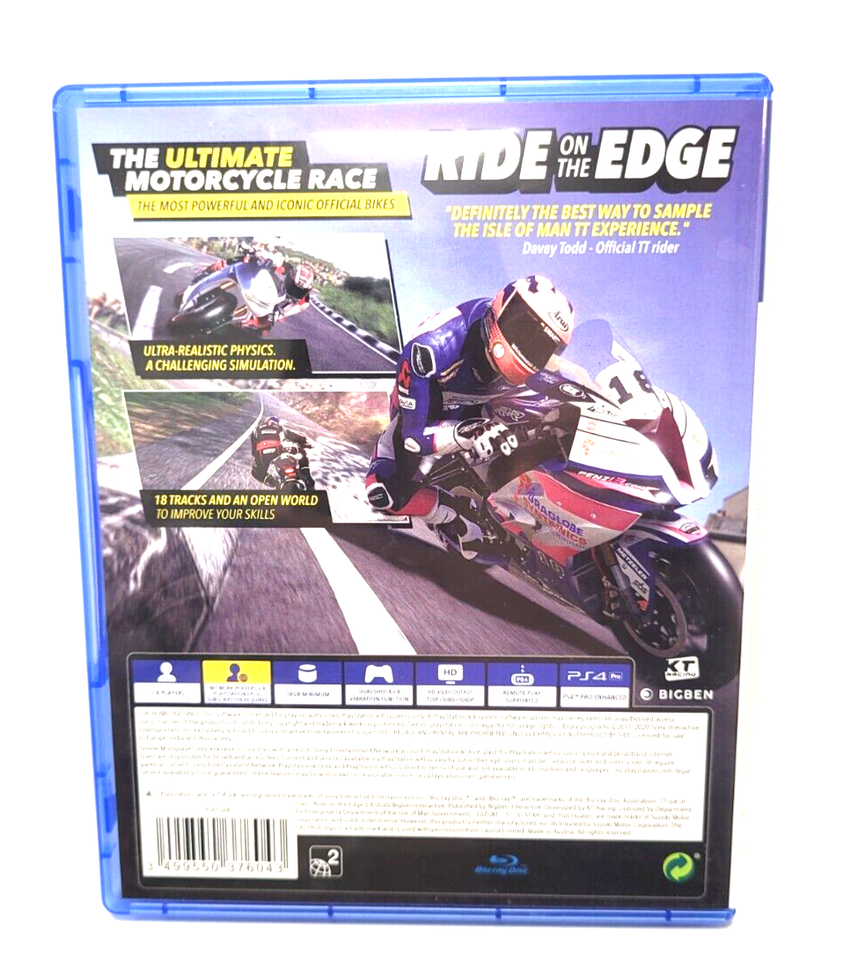 PS4 TT Isle Of Man 2 Ride On The Edge Eccellente Compatibile PS5 Gioco ...