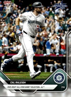 CAL RALIEGH 2025 Topps NOW All Star Game Mariners NM-MT MLB Baseball ID ...