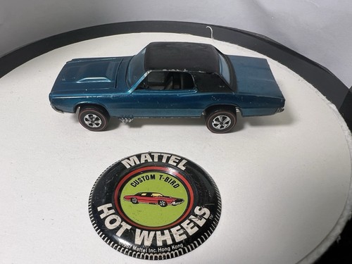 1967 Custom T-Bird HK Aqua Original Redline Hot Wheels Car w Button | eBay