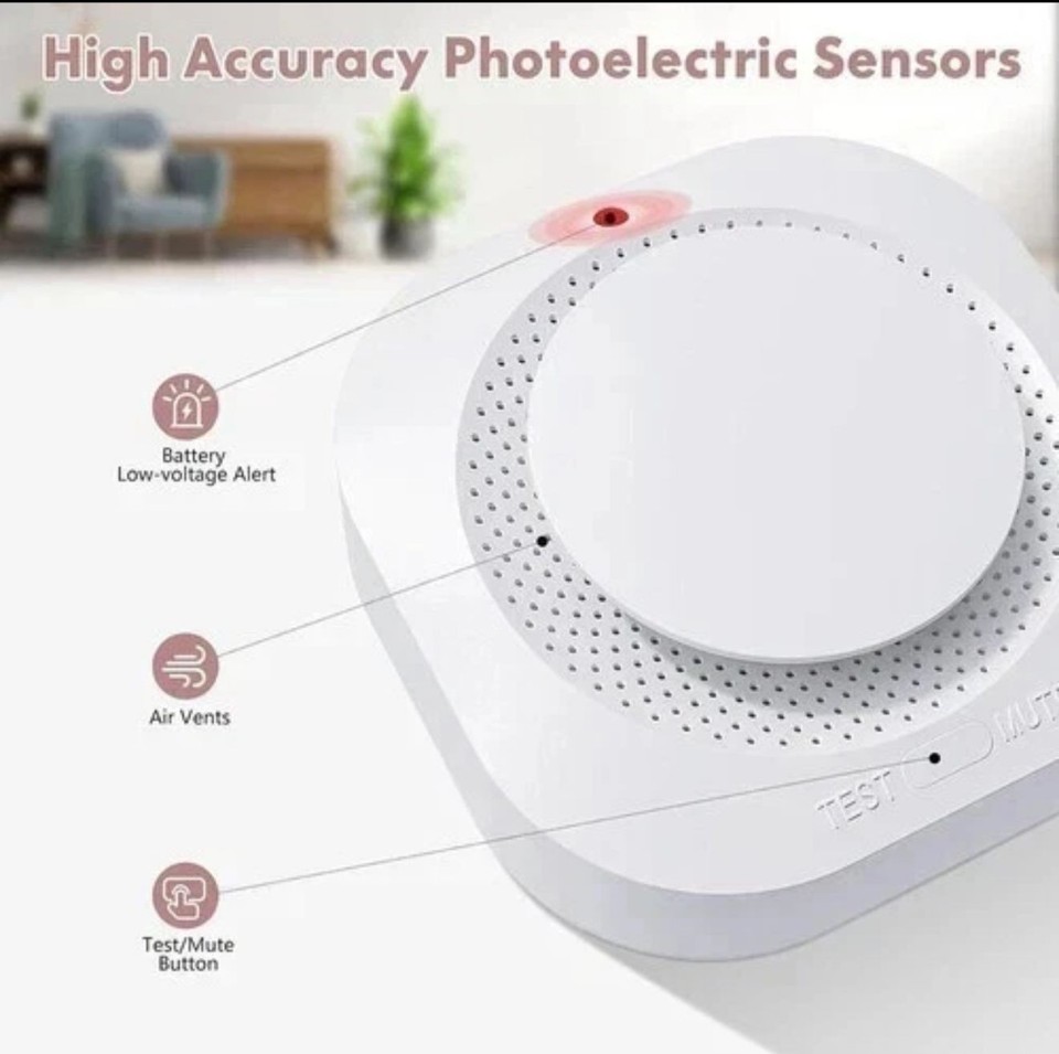 Home Fire Alarm Independent Smoke Detector Gas Sensor Smoke Alarm ...