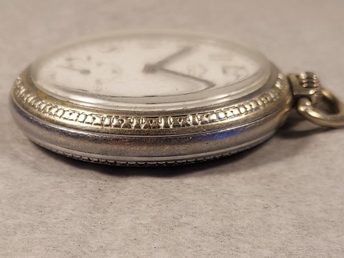 Vintage Monarch Deluxe 17J Mechanical Pocket Watch Chrome Swiss - Runs ...