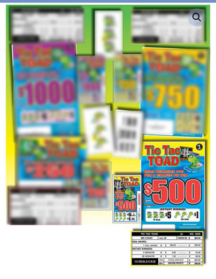 Pull Tab Tickets - Hard Card - Game - Holder - Tic Tac Toad - 864 ct | eBay
