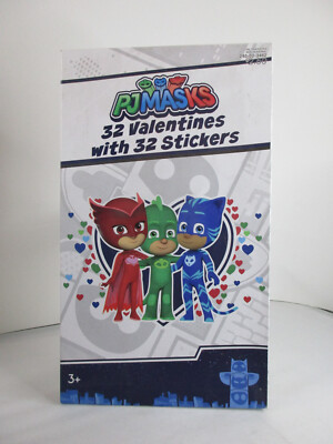 PJ Masks 32 Valentines Cards With Stickers | eBay