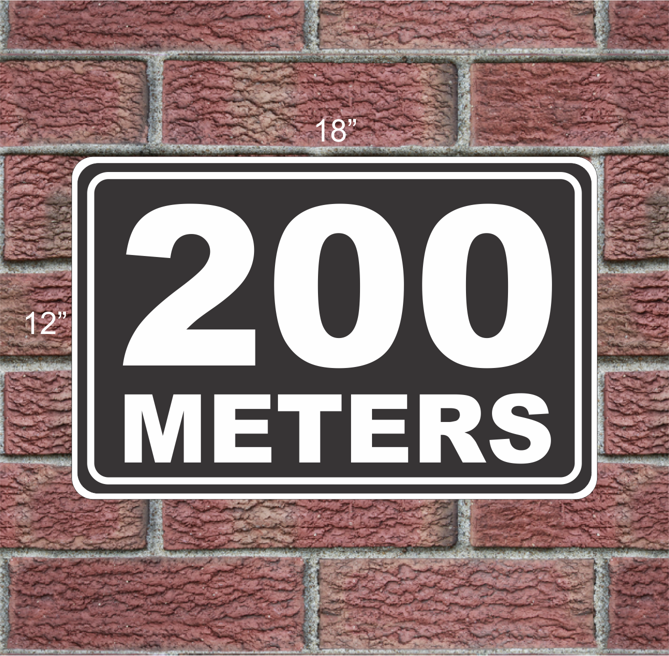 200 METERS MARKER 12x18" Metal Sign 4 Driving Range Golf Course Gun ...