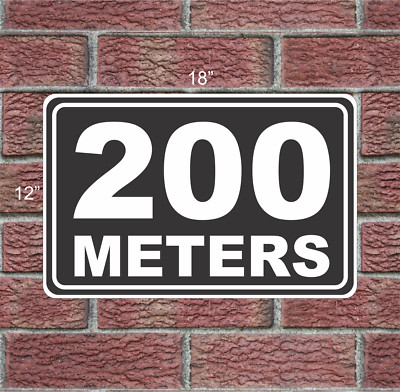 200 METERS MARKER 12x18" Metal Sign 4 Driving Range Golf Course Gun ...