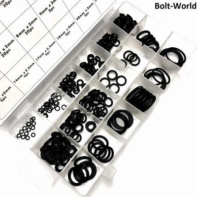 225 x RUBBER O-RING TAP WASHERS GASKET SET SEAL ASSORTED PLUMBING ...