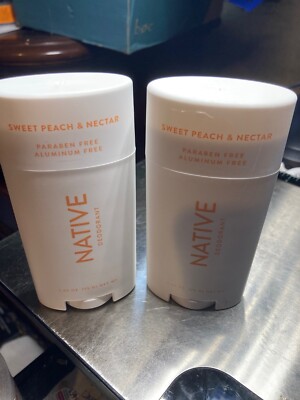 2 BARS OF Native Men's WOMANS Natural Deodorant SWEET PEACH & NECTAR ...