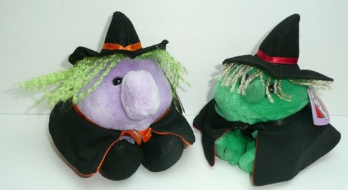 Puffkins Halloween Witches Lot of 2 Plush Stuffed Animal Esmeralda ...