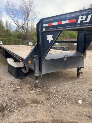 used 32 ft PJ gooseneck trailer double 7k axles | eBay