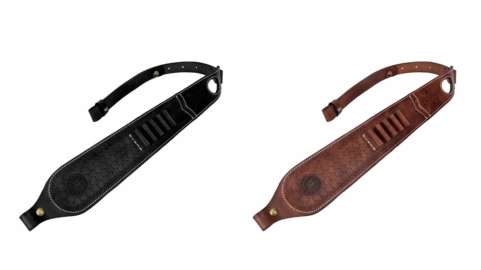 Tourbon Leather Rifle Sling Gun Ammo Strap Finger Rest/Swivels Screws ...