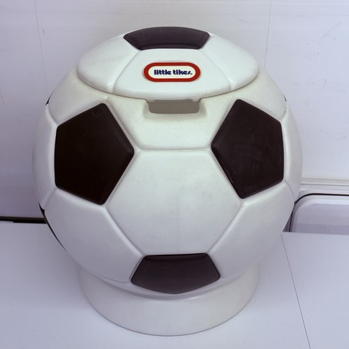 Vintage Little Tikes Soccer Ball Toy Chest Plastic White Black MADE IN ...