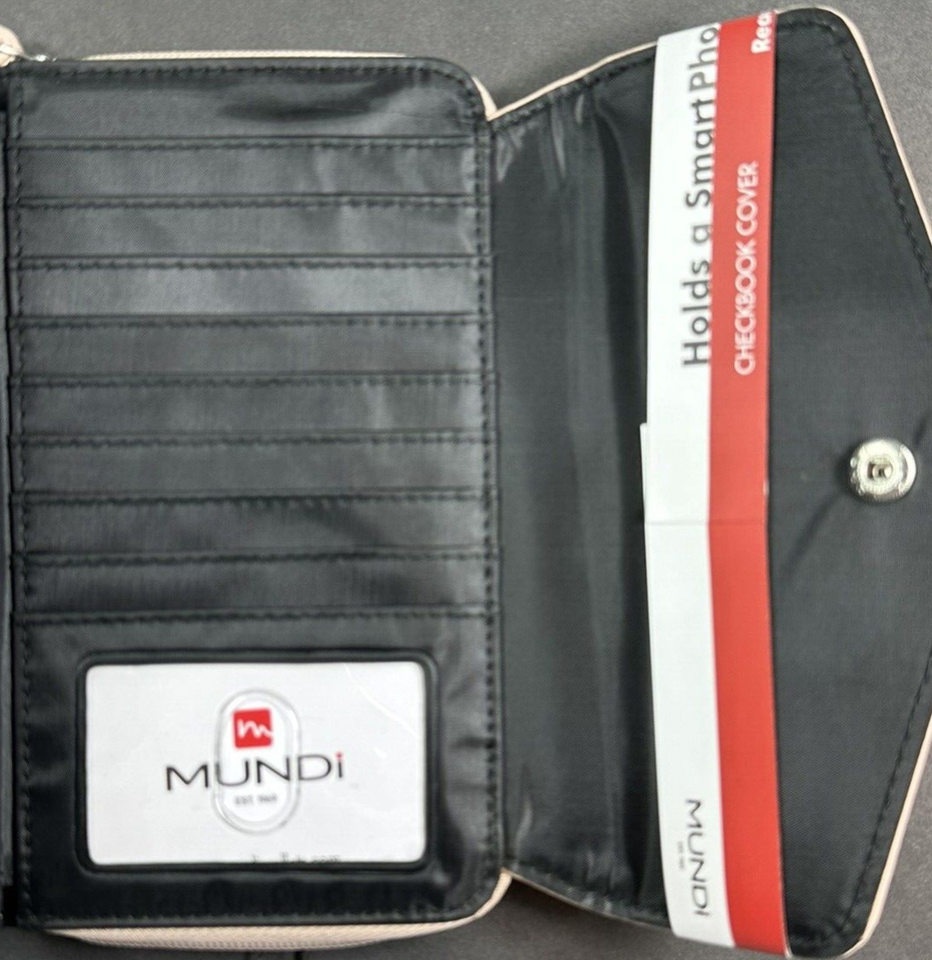 MUNDI Womans / CEO Clutch- Big Fat Wallet / Full Zip / ROSE - TAN ...