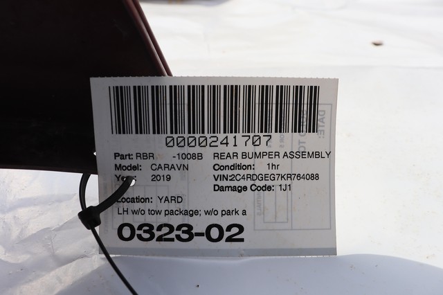 For Dodge Grand Caravan 2011-2020 Dodge 68125724AC Rear Bumper Cover ...