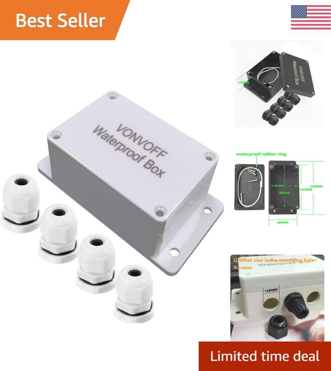 Universal Junction Box - Dustproof Waterproof - ABS Plastic - Easy ...