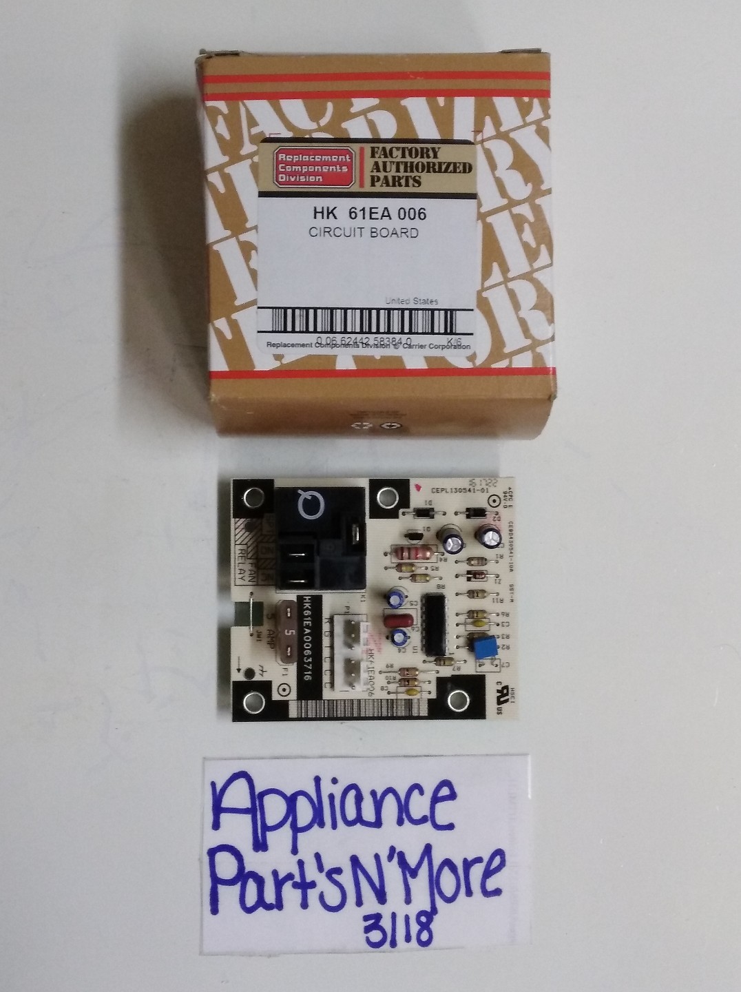 CARRIER BRYANT FURNACE CONTROL BOARD HK 61EA 006 HK61EA006 FREE ...