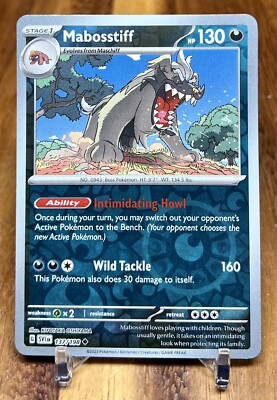 Mabosstiff 137/198 SV1 Scarlet & Violet Base Reverse Holo Pokemon Card ...