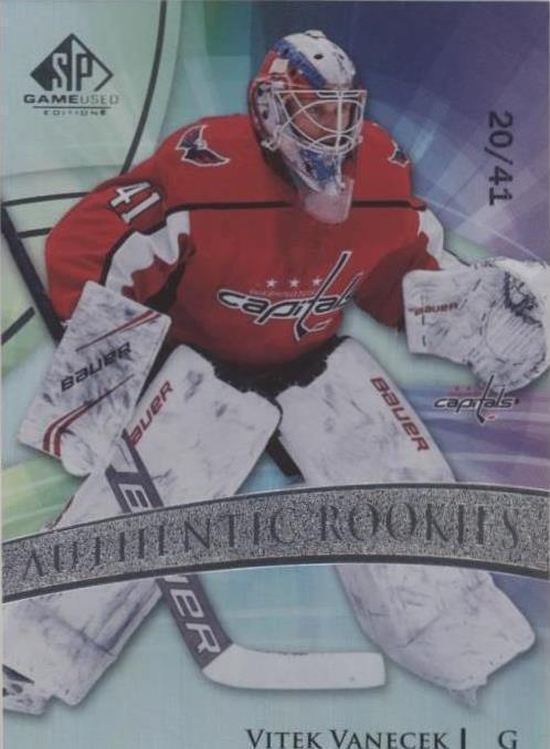 2020-21 Upper Deck SP Game Used - Authentic Rookies Vitek Vanecek #127 ...