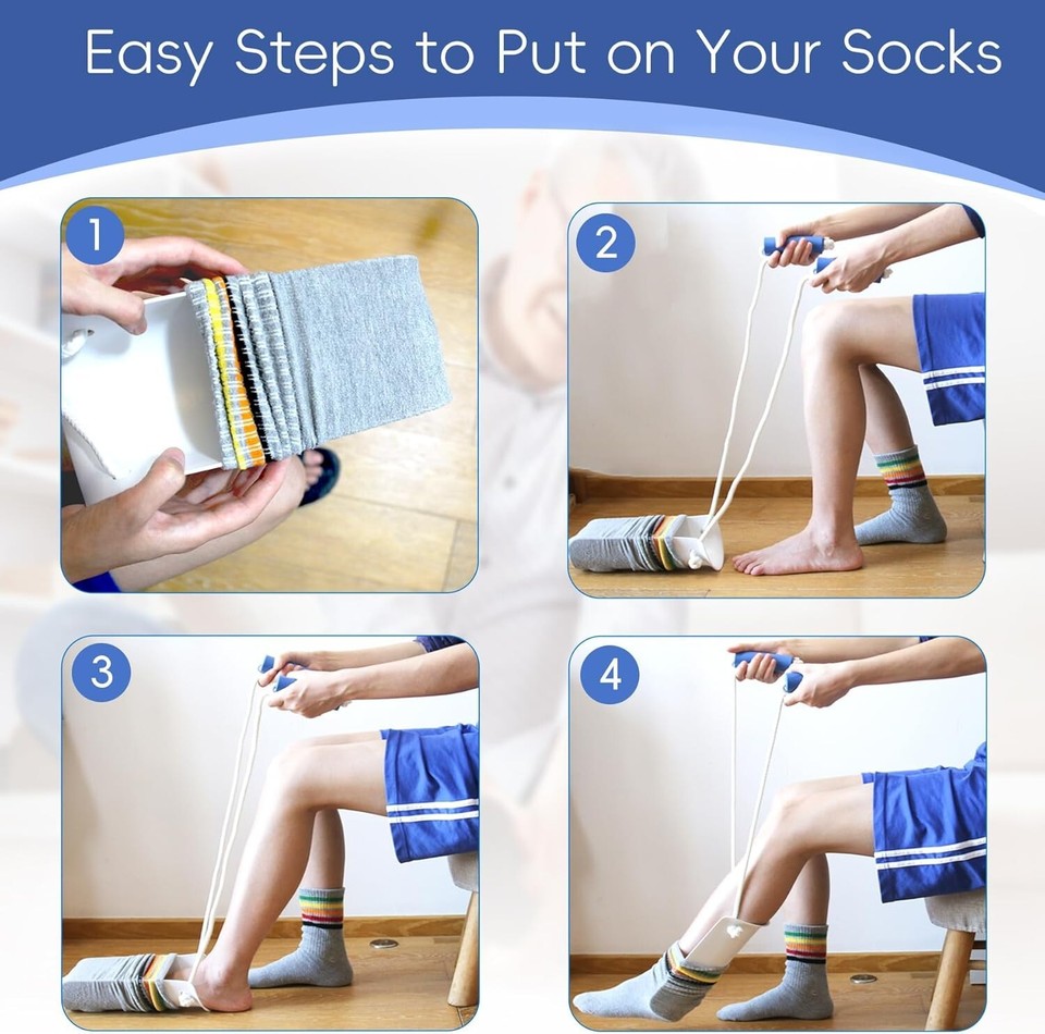 Sock Aid, Sock Aid Device for Seniors, Sock Helpers to Put on Your ...