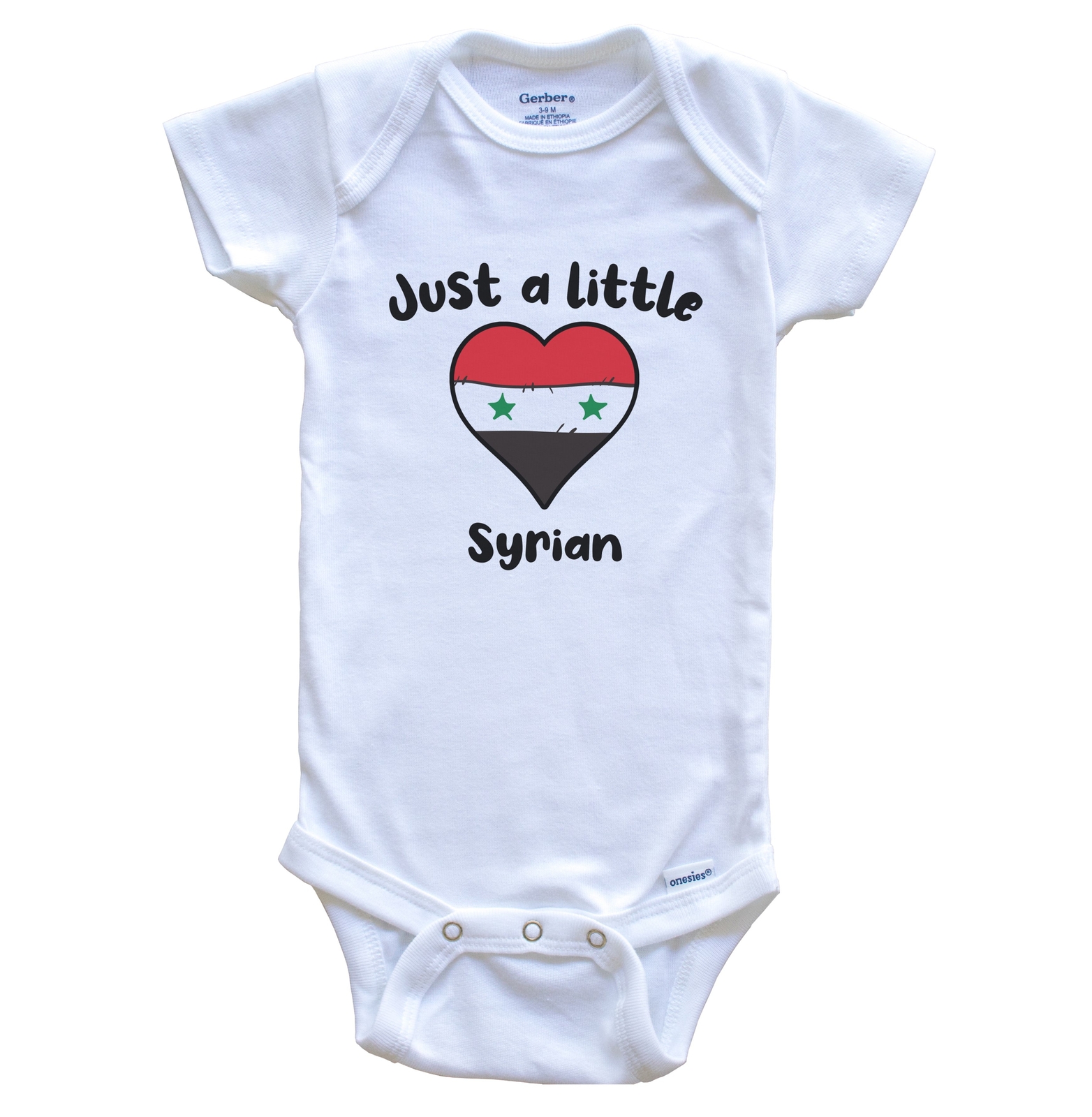 Just A Little Syrian Cute Syria Flag Heart Baby Bodysuit | eBay