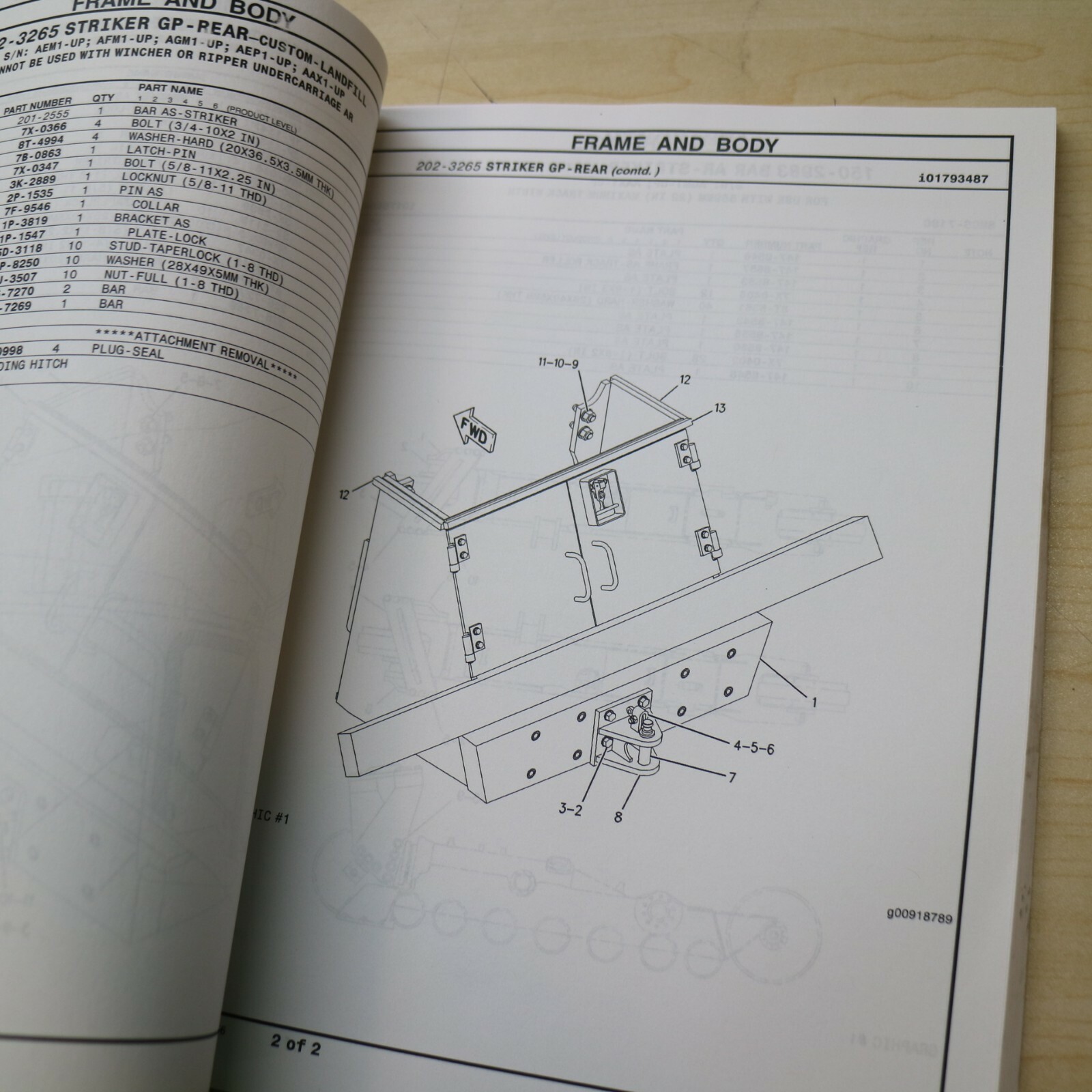 CAT Caterpillar D6R Tractor Dozer Crawler Custom Parts Manual SERIES II ...