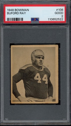 1948 Bowman #108 Buford Ray ^ Green Bay Packers ROOKIE RC SHORT Print ...