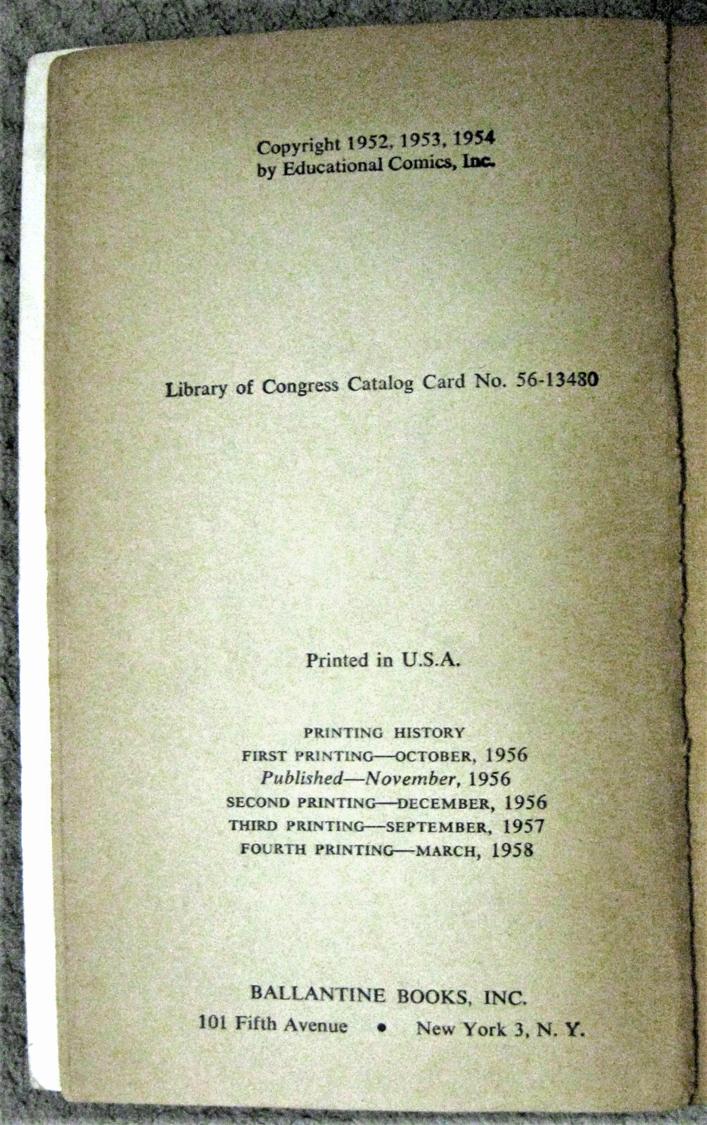 UTTERLY MAD by William M Gaines Book 4 Ballantine Books PB Mar 1958 4th ...